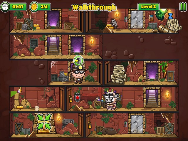 BOB THE ROBBER 5 THE TEMPLE ADVENTURE онлайн игра | POMU Games