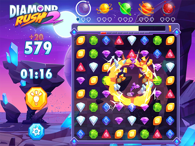 DIAMOND RUSH 2 онлайн игра | POMU Games